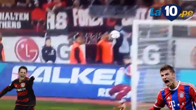 Video: Javier Hernández asustó a Thomas Muller con este remate