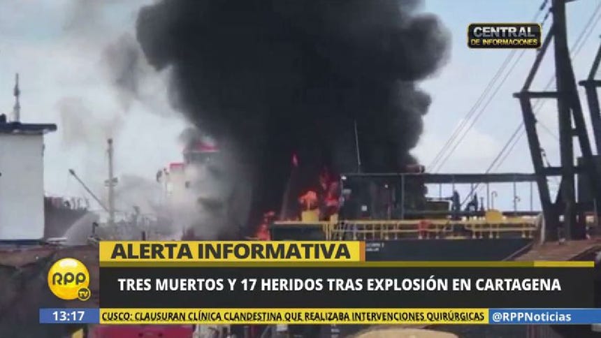 Al menos tres muertos por una explosión en la zona industrial de Cartagena