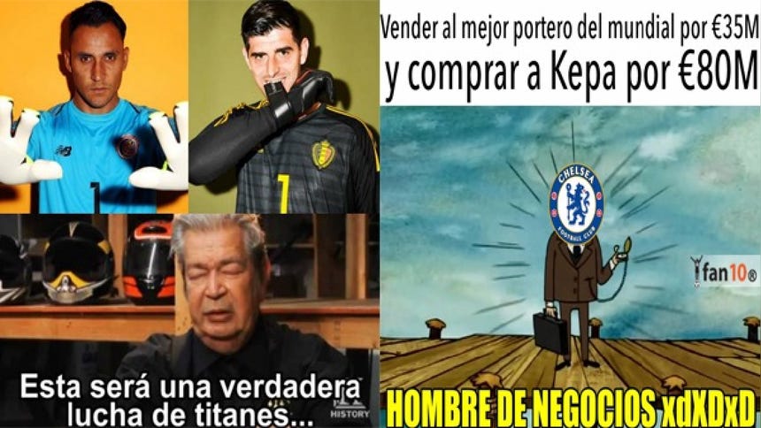 Thibaut Courtois es víctima de memes tras fichar por el Real Madrid