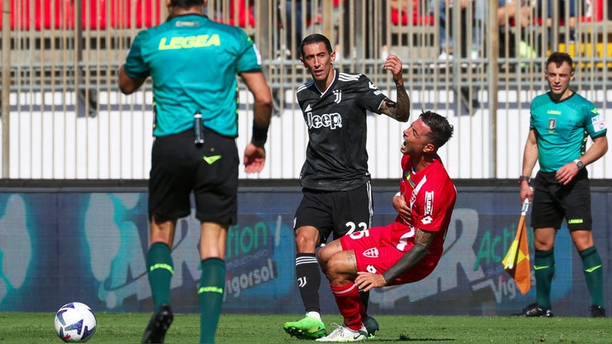 Juventus perdió 1-0 a Monza, Ángel Di María fue expulsado por un codazo