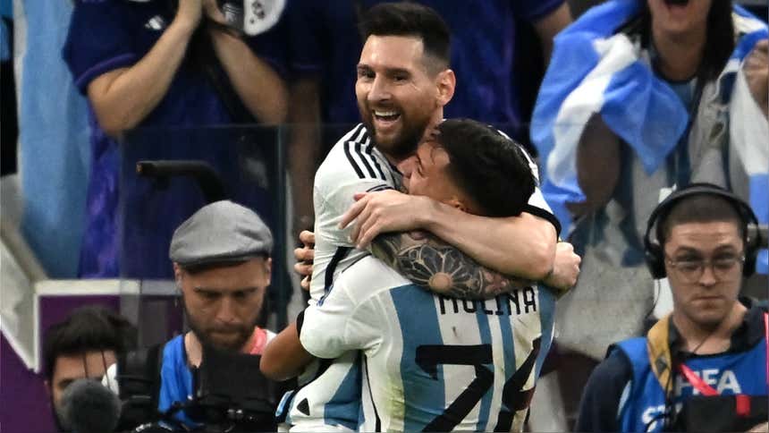 Argentina vs. Países Bajos: Nahuel Molina anotó tras pase de Lionel Messi