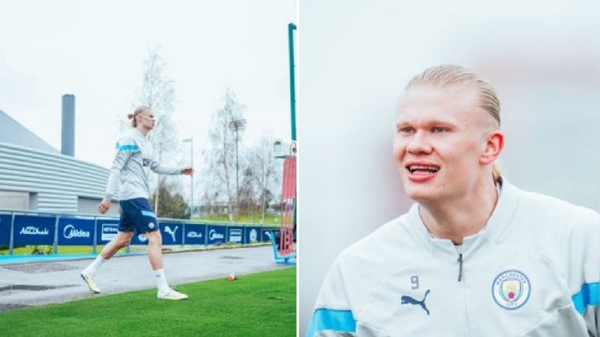 Erling Haaland vuelve a los entrenamientos del Manchester City