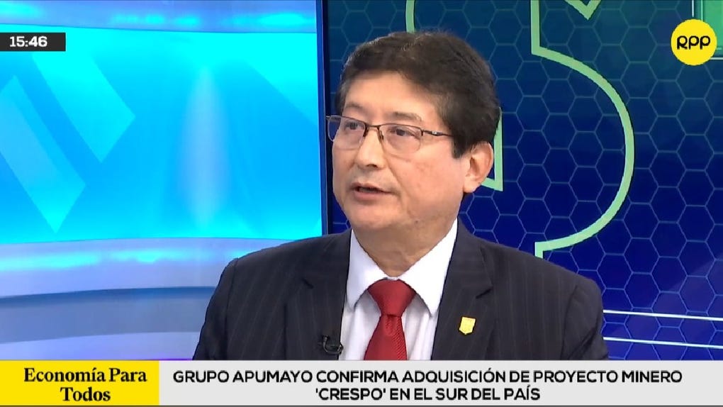 Grupo Apumayo confirma adquisición de proyecto minero Crespo en el Cusco