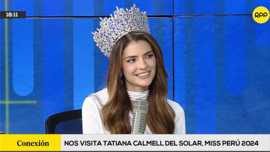 Tatiana Calmell ganadora del Miss Perú 2024 hablo de sus proximas ...