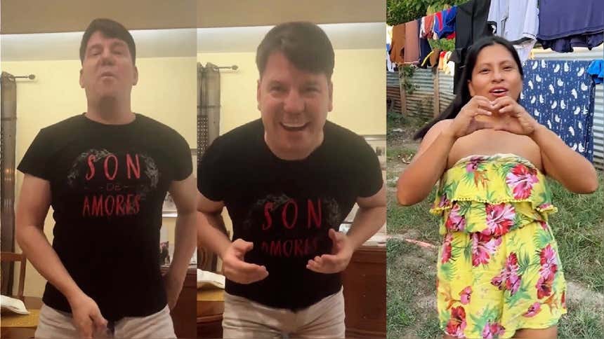 Andy & Lucas parodia baile de tiktoker Lis Padilla con cancion Son de ...