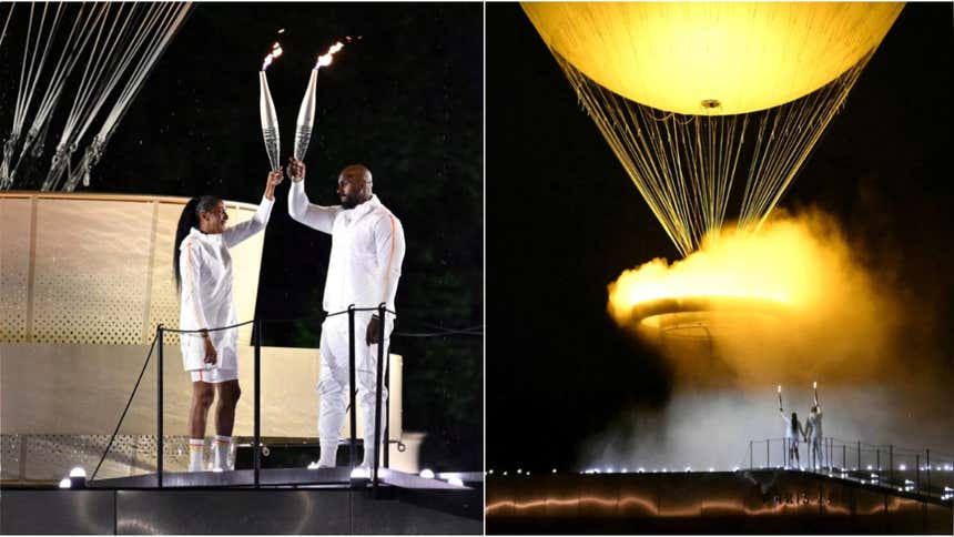 París 2024: así fue el espectacular encendido del pebetero olímpico [FOTOS]