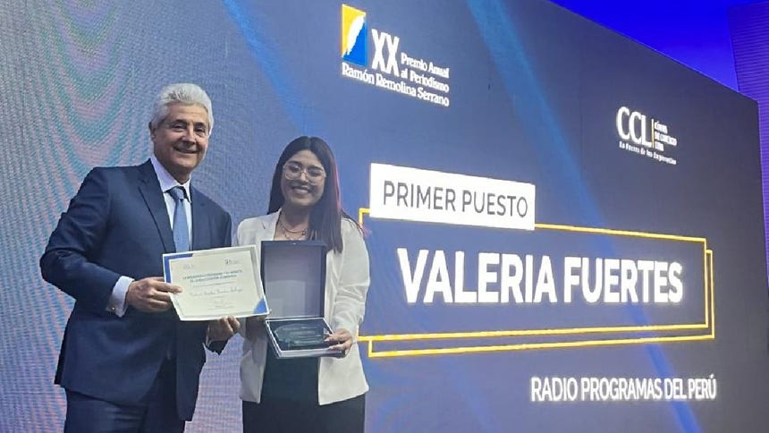 Valeria Fuertes, editora de Economía de RPP, gana el Premio anual al ...