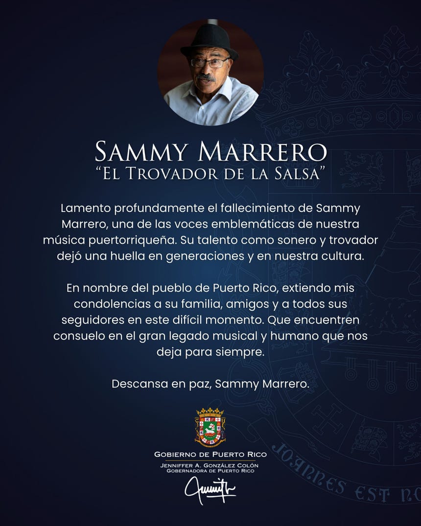 Sammy Marrero muere cantante puertorriqueño de la orquesta La selecta ...