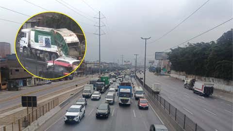 Vía de Evitamiento: derrame de combustible de camión recolector generó ...